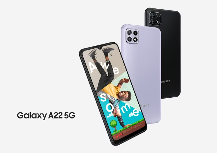 Samsung A22 5G สเปคเร็วเต็มสปีดด้วย 5G ที่แรงกว่าเดิมถึง 10 เท่า